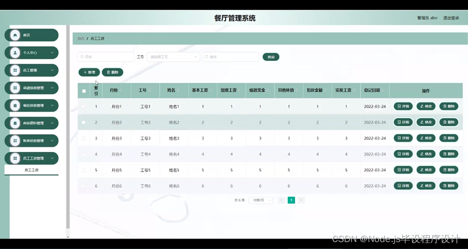 附源码 Nodejs计算机毕业设计餐厅管理系统expressnode餐厅管理系统 Csdn博客