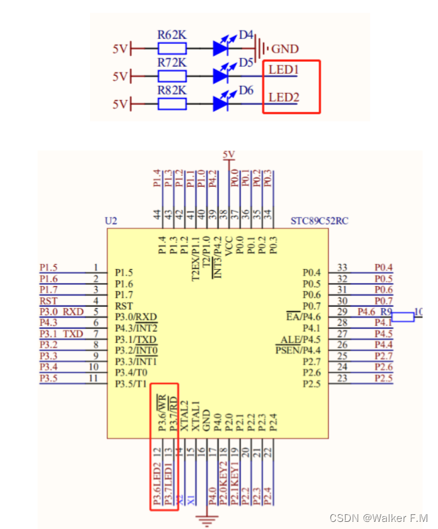 【C51】02-点亮第一个LED灯_c51两个按键控制1个灯,按一下第一个灯亮-CSDN博客