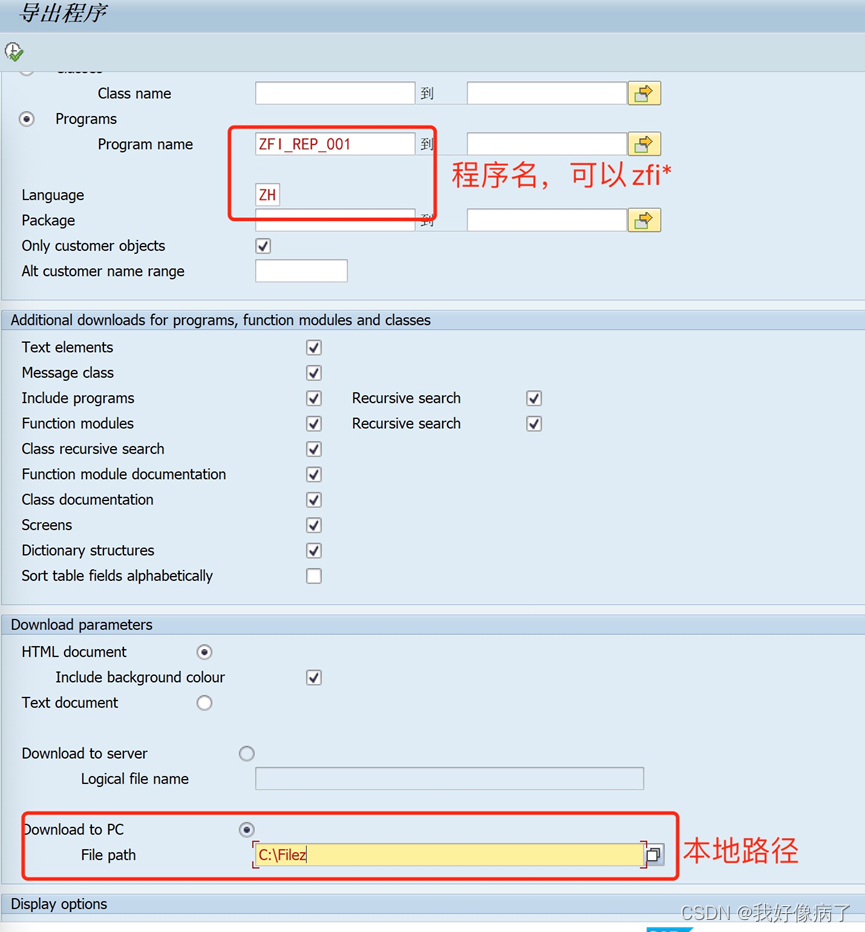 Sap 代码导出程序【操作说明、程序代码仅作参考,不保证一定可以运行】sap程序代码导出 Csdn博客