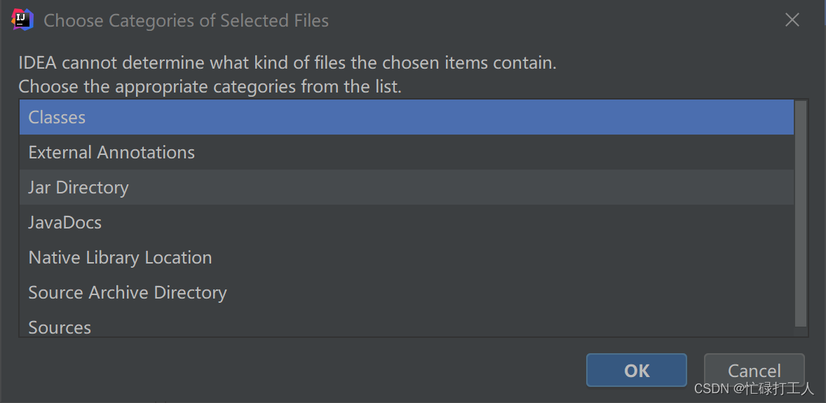 关于idea导入tomcat包和出现IDEA cannot determine what kind of files the chosen ...