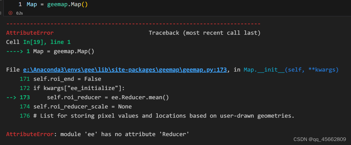 记录一下geemap学习过程中出现的问题_module 'ee' has no attribute 'reducer-CSDN博客