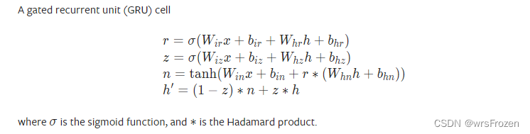 nn.GRUCell过程思考-CSDN博客
