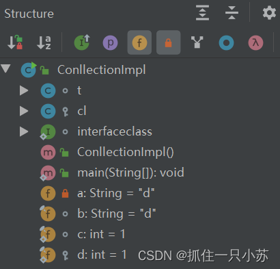 【IDEA】Structure功能中各标志的含义-CSDN博客