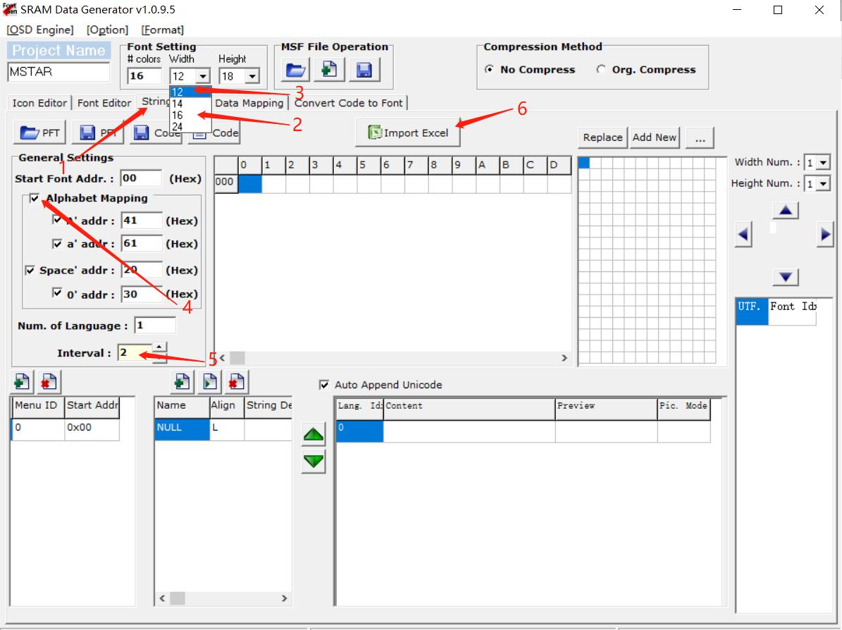 Mstar的Monitor方案OSD 菜单制作(三)——添加字符串文字_mstar generator-CSDN博客