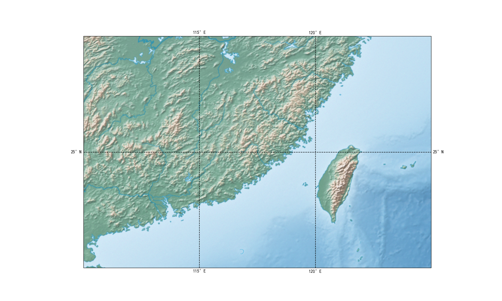 Cartopy画地图第七天（python画浮雕地图和比例尺）_cartopy添加比例尺-CSDN博客