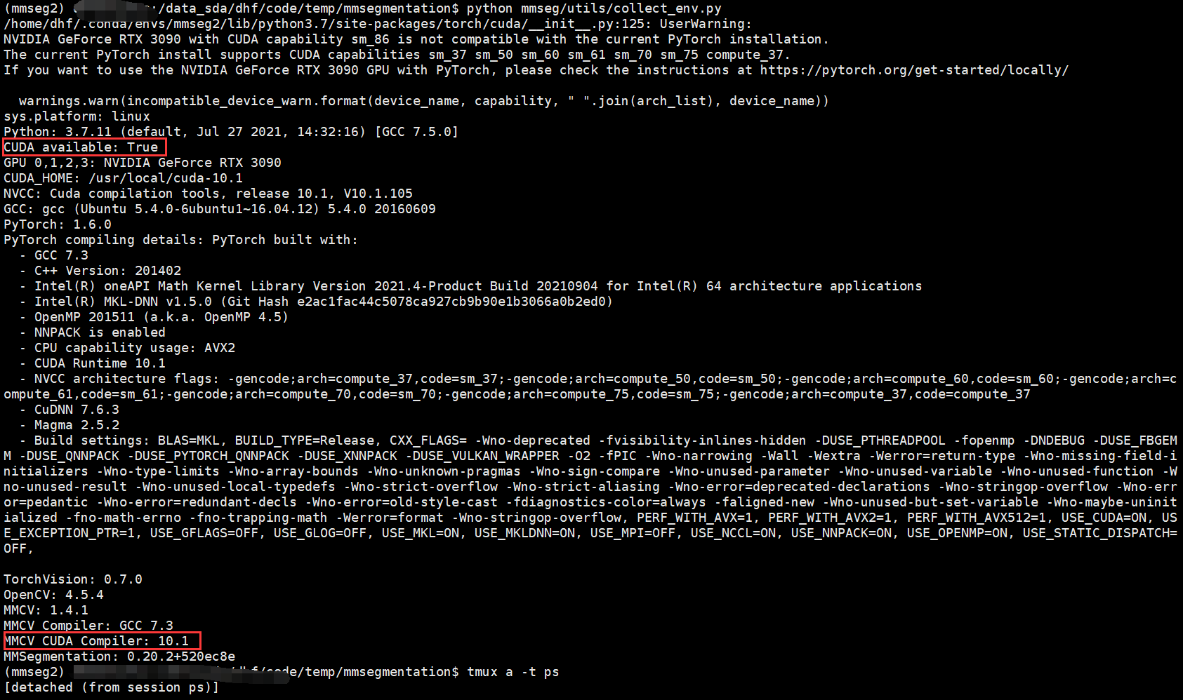 [mmsegmentation] mmsegmentation的linux安装记录_linux 安装mmsegmentation0.24.1版本-CSDN博客