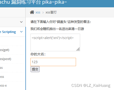 Pikachu靶场通关笔记--Cross-Site Scripting （XSS）_pikachu靶场xss后台-CSDN博客