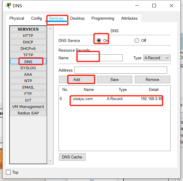 计算机网络 Cisco Packet Tracer使用方法，PC，DNS，HTTP配置方法，PDU。_cisco packet tracer将计算机添加到现有网络-CSDN博客