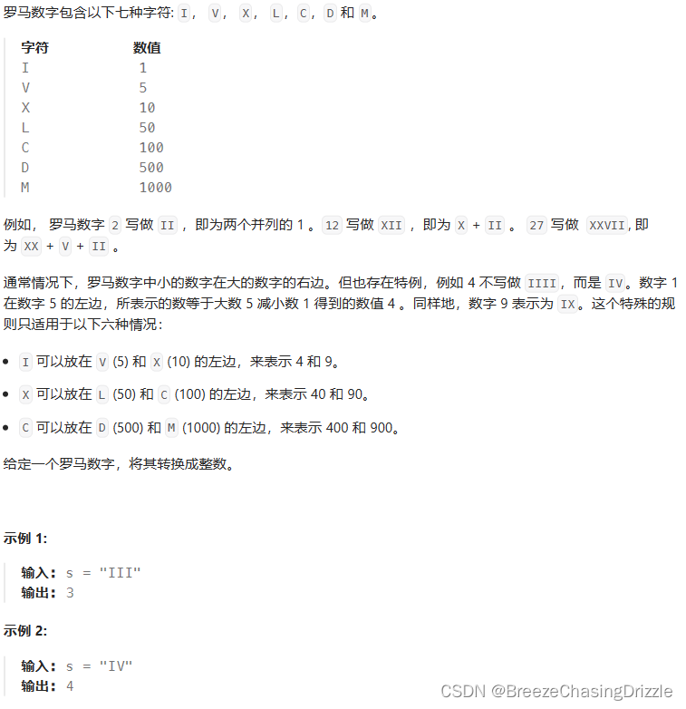 面试经典 150 题 16 —(数组 字符串)— 13 罗马数字转整数 Csdn博客