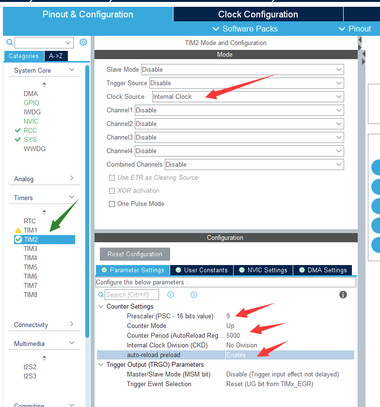 记录-STM32CubeMX 使用定时器TIM2计时_tim2的定时器回调函数-CSDN博客