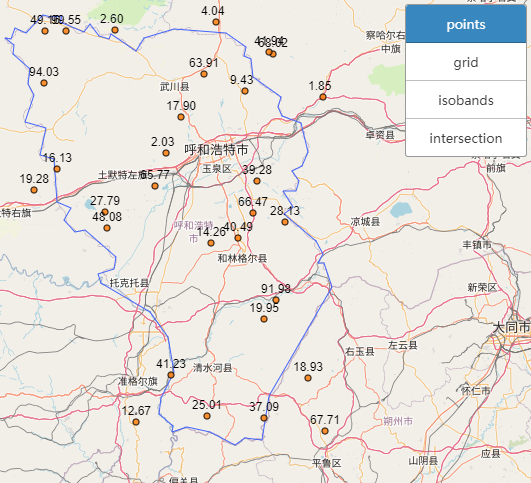 Leaflet加turf生成等值线图（或色斑图）并单击显示值_leaflet 等值线-CSDN博客