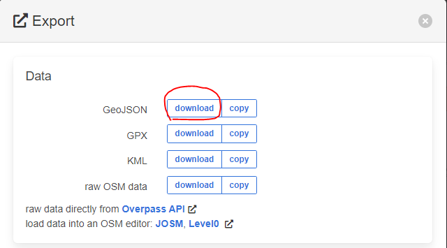使用overpass-turbo指定坐标范围将OpenStreetMap(OSM)数据以geojson格式导出_overpass turbo-CSDN博客