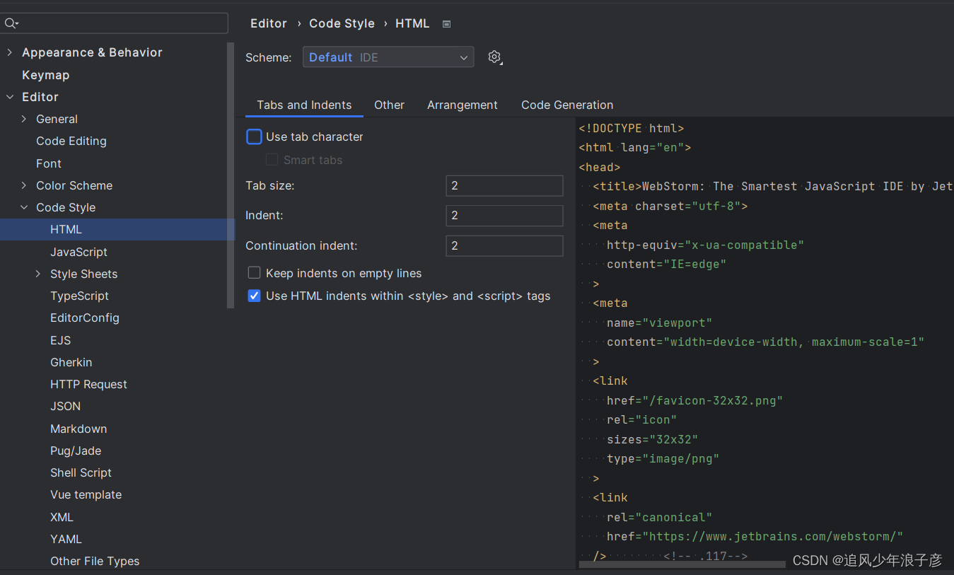设置WebStorm编辑器格式化代码的样式_webstorm格式化代码-CSDN博客