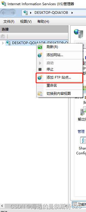 Windows10系统开启FTP服务--主机通过winscp互传文件_win10ftp直接打开word-CSDN博客