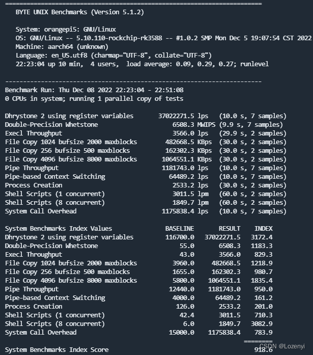 Orangepi 5 Unixbench基准测试结果unixbench 测试结果 Csdn博客 