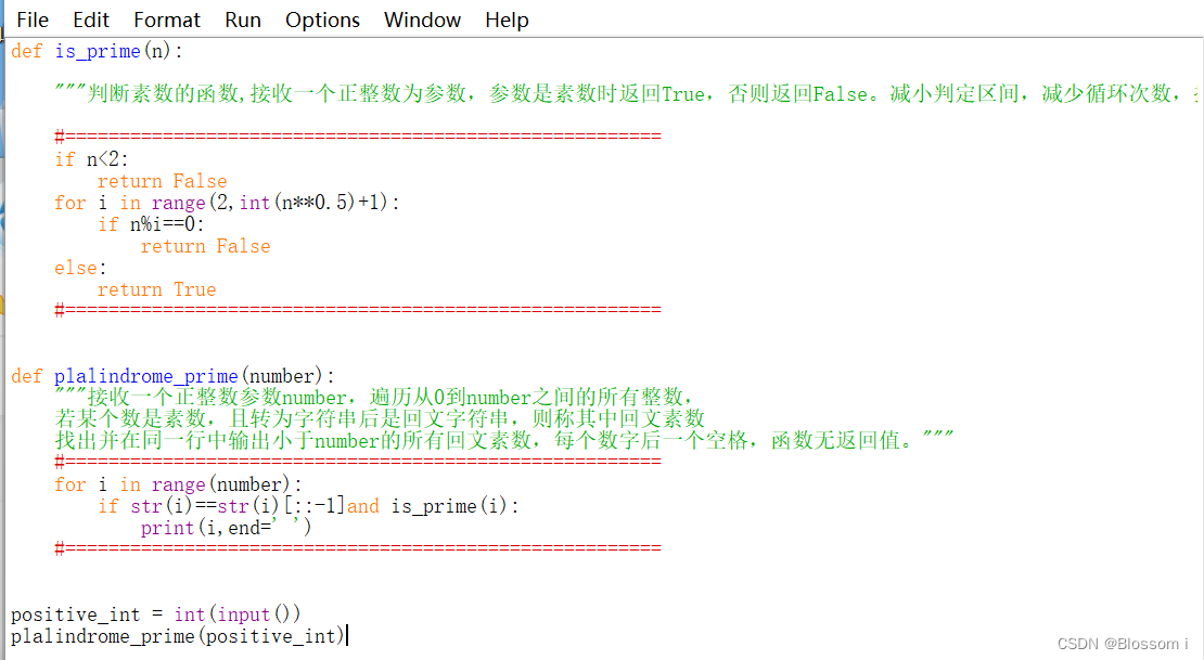 Python学习35：寻找回文素数（python123）_如果一个整数是素数,同时其对应的字符串是回文字符串时,便称其为回文素数。例如,1-CSDN博客