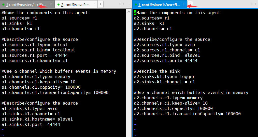 Flume：搭建配置以及 source读取在netcat、http，sink 落实在本地、HDFS_二、配置flume,sources使用netcat,监听55555端口,并启动,通过 ...