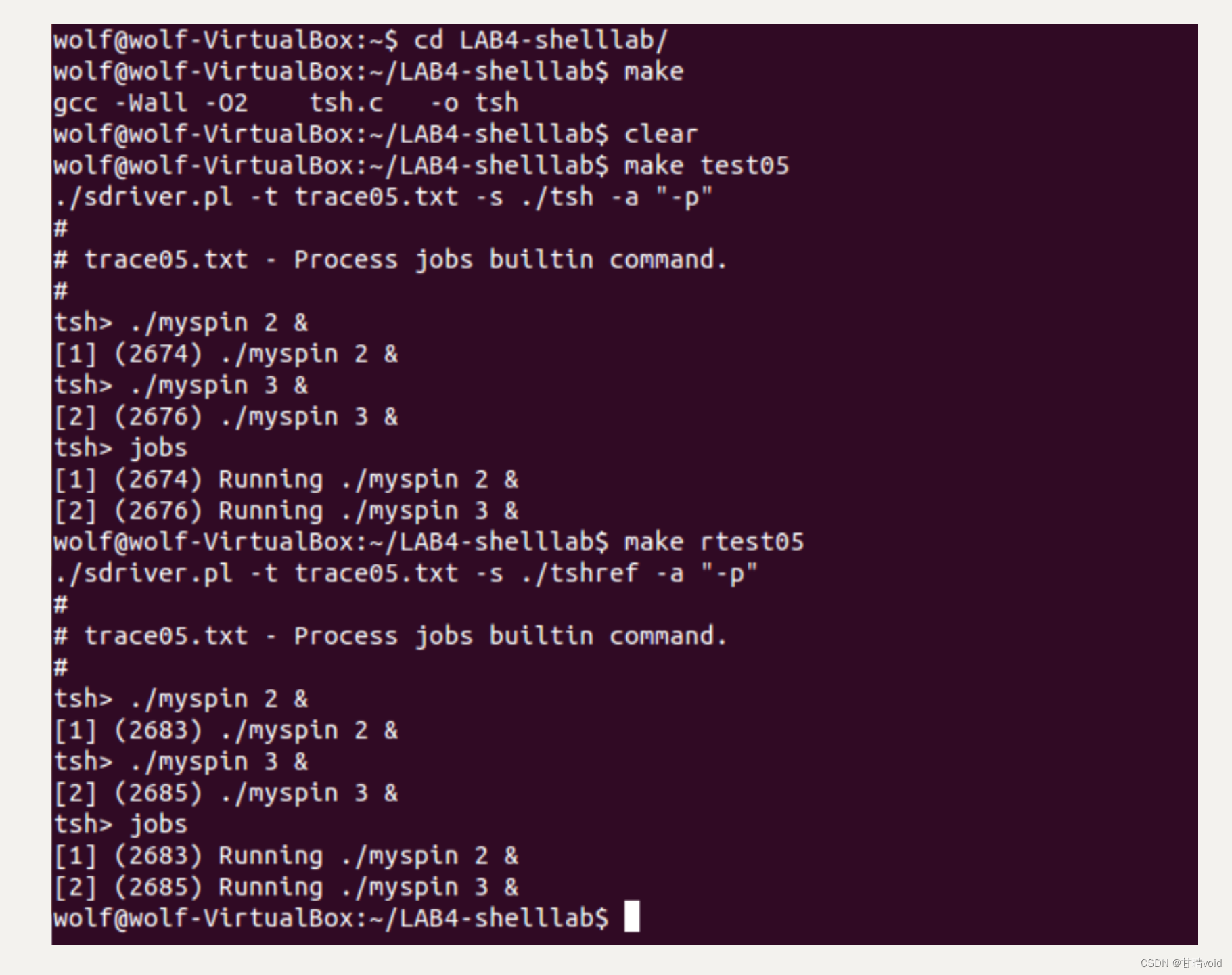 HNU-计算机系统-实验4-ShellLab_lab04 shell实验-CSDN博客