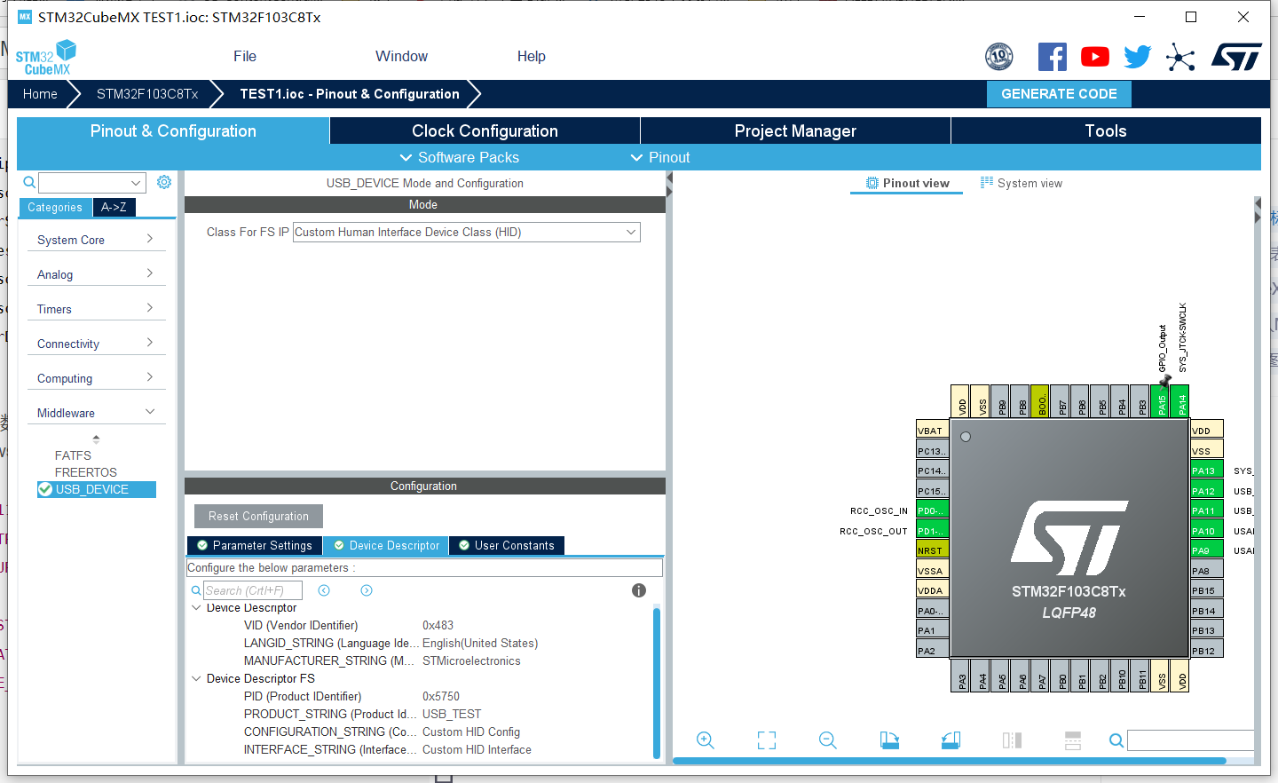 基于stm32 Hal库的自定义usb Hid设备通信porthelper Csdn博客 