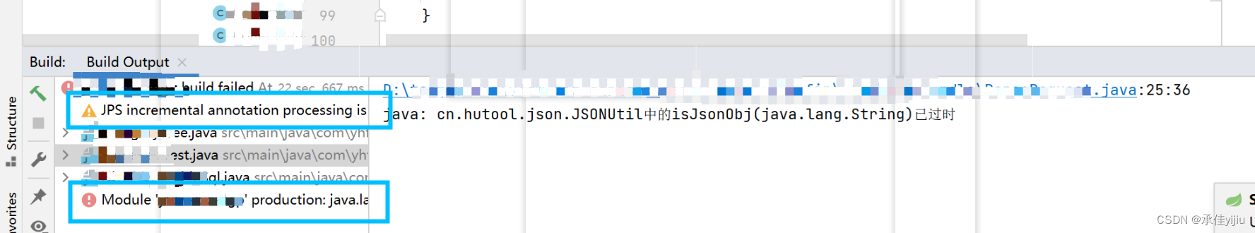 报错Use build process “jps.track.ap.dependencies“ VM flag to enable/disable incremental annotation ...