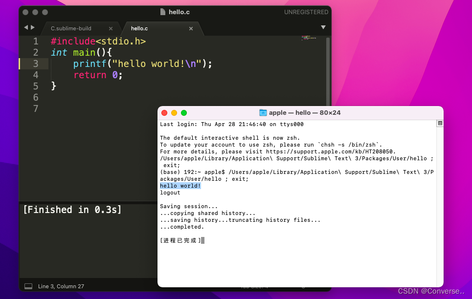Mac版Sublime Text3搭建c语言环境_mac c语言 sublime_Converse..的博客-CSDN博客