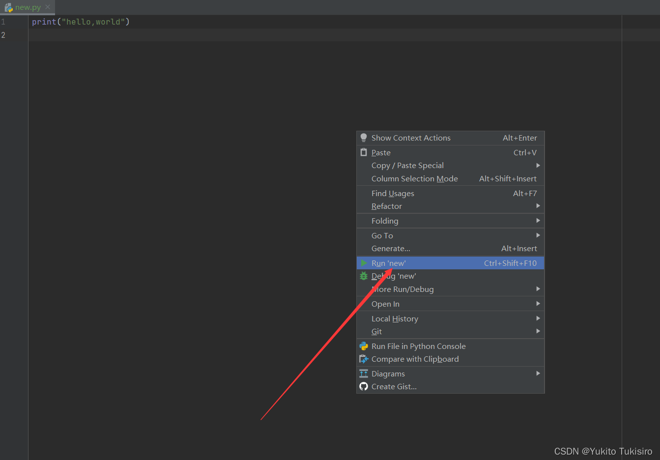 用Pycharm打印helloworld_pycharm打印hello world-CSDN博客