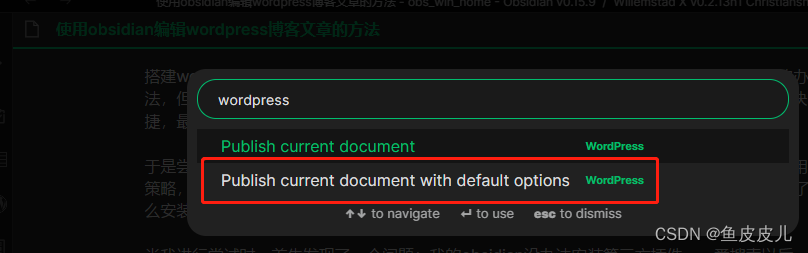 obsidian一键导入wordpress博客中_obsidian导入文件_鱼皮皮儿的博客-CSDN博客