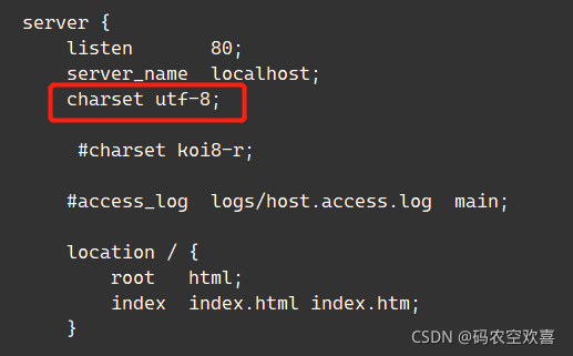 Nginx乱码问题 Csdn博客