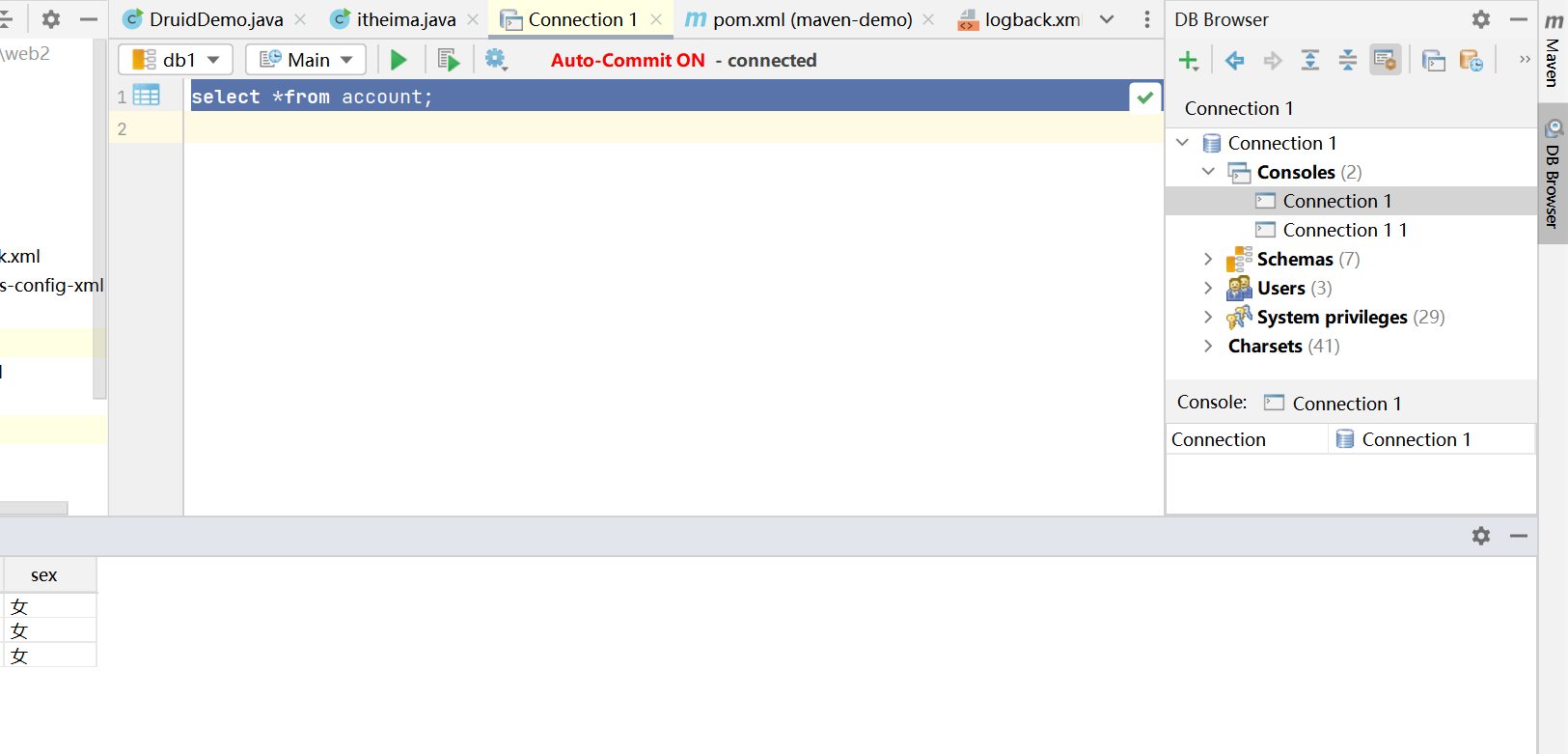 IDEA 社区版 DB Brower SQL语句运行_idea dbbrower-CSDN博客