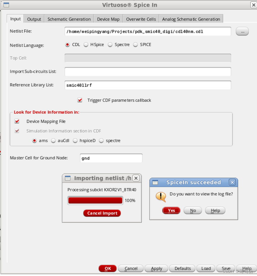 【virtuoso导入gds和cdl网表记录】_cdl文件-CSDN博客