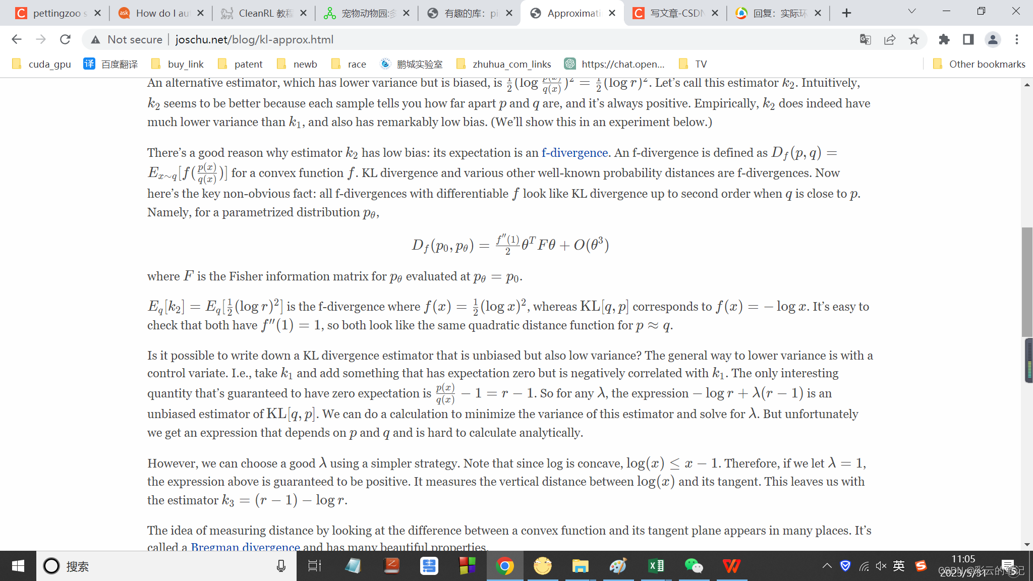 Approximating KL Divergence-CSDN博客