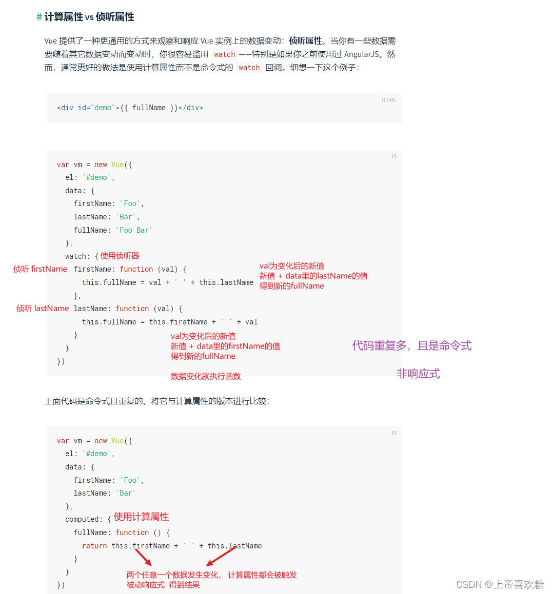 Vue 计算属性 Vs 侦听属性 Field 在vue怎么拼接属性 Csdn博客