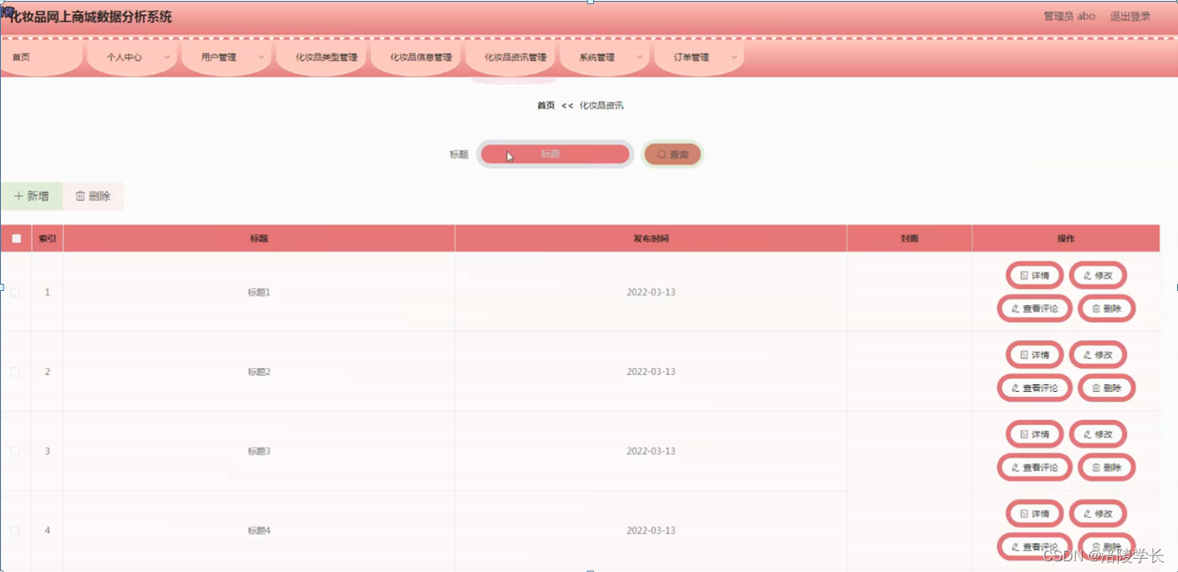 【独家源码】ssm化妆品网上商城数据分析系统48i90应对计算机毕业设计困难的解决方案化妆品分析系统的选题背景及意义 Csdn博客 