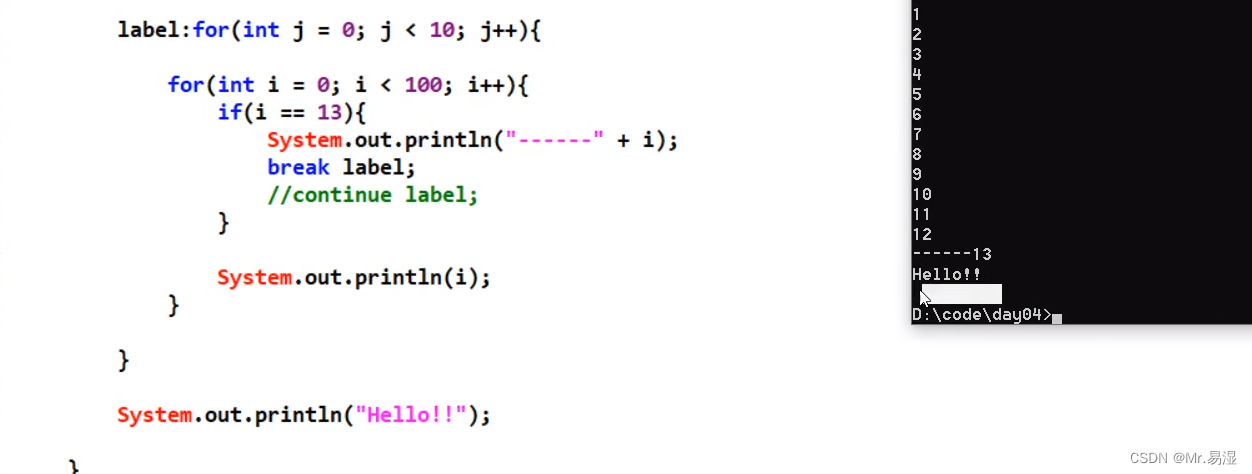 break、continue结束标签指定循环_continue结束标签循环-CSDN博客