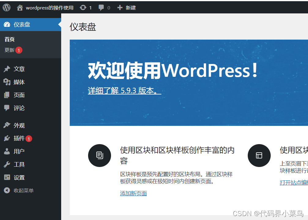1.wordpress的使用_wordpress搭建后怎么使用-CSDN博客
