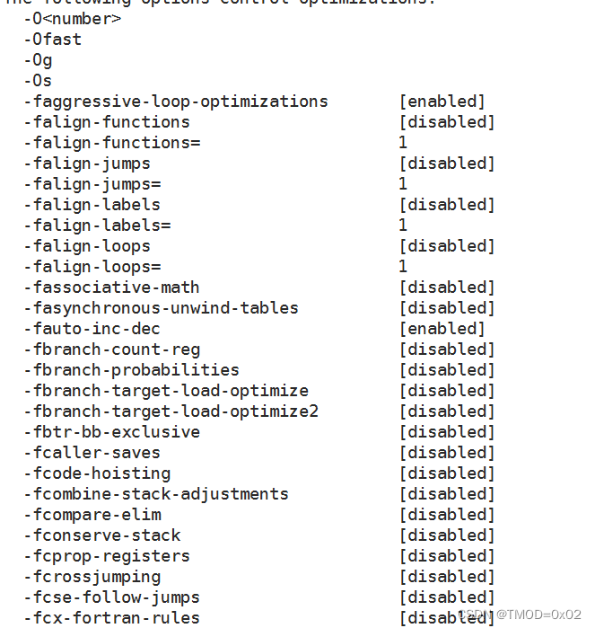 gcc源码小记1：查看各优化等级默认选项已经修改源码设置各选项默认开关_-q --help=optimizers-CSDN博客