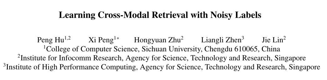 Learning Cross-Modal Retrieval with Noisy Labels--文献笔记和翻译-CSDN博客