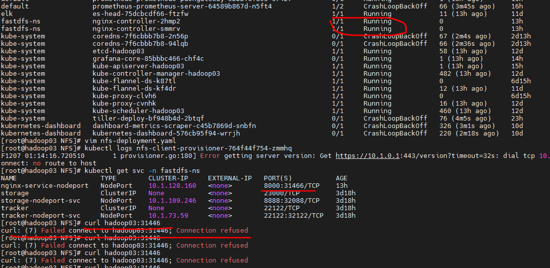 k8s Get https://10.1.0.1:443/version?timeout=32s: dial tcp 10.1.0.1:443: connect: no route to ...