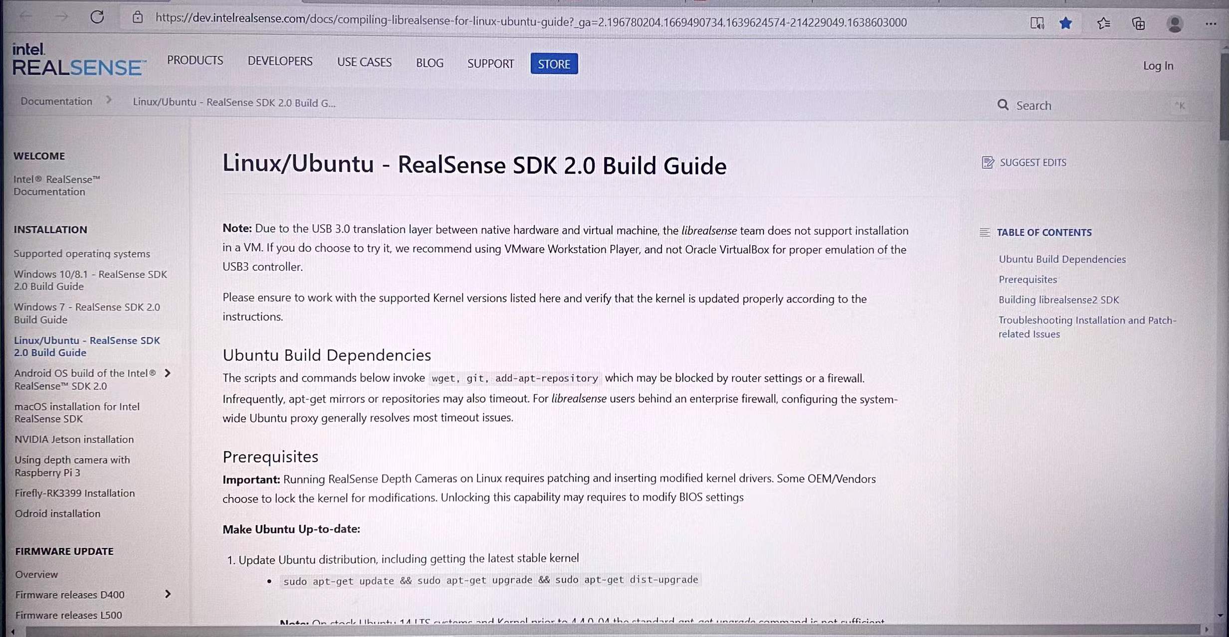 在 Linux Ubuntu / Windows 10配置 RealSense 开发环境 开发预处理以及了解树莓派3_windows怎么打开realsense-CSDN博客