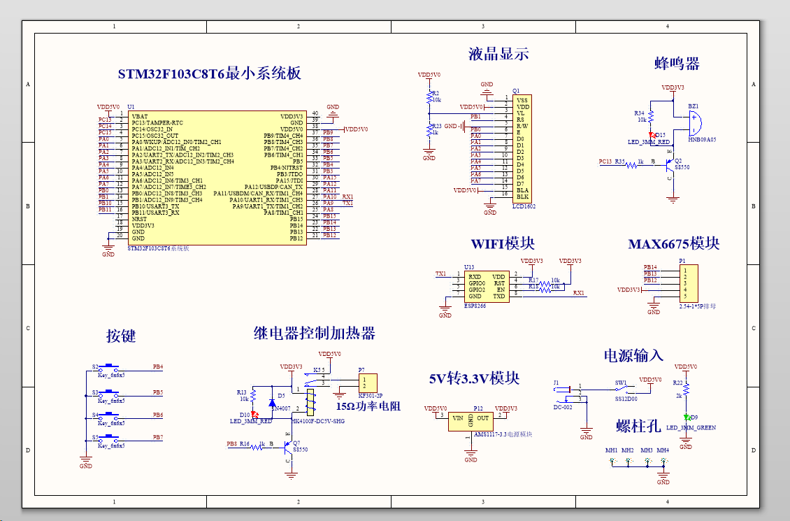 基于stm32单片机的智能电烤箱温度控制器加定时原理图pcb电烤箱智能控制系统设计 Csdn博客