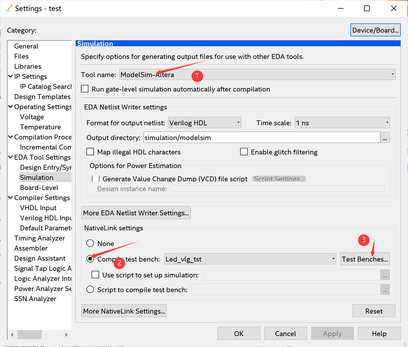 Quartus 18.1设置testbench详细步骤 打开modelsim_quartus18.1没有modelsim-CSDN博客