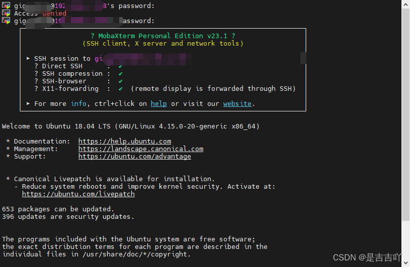 MobaXterm连接Ubuntu报network error:connection refused错_mobaxterm network error: connection refused ...