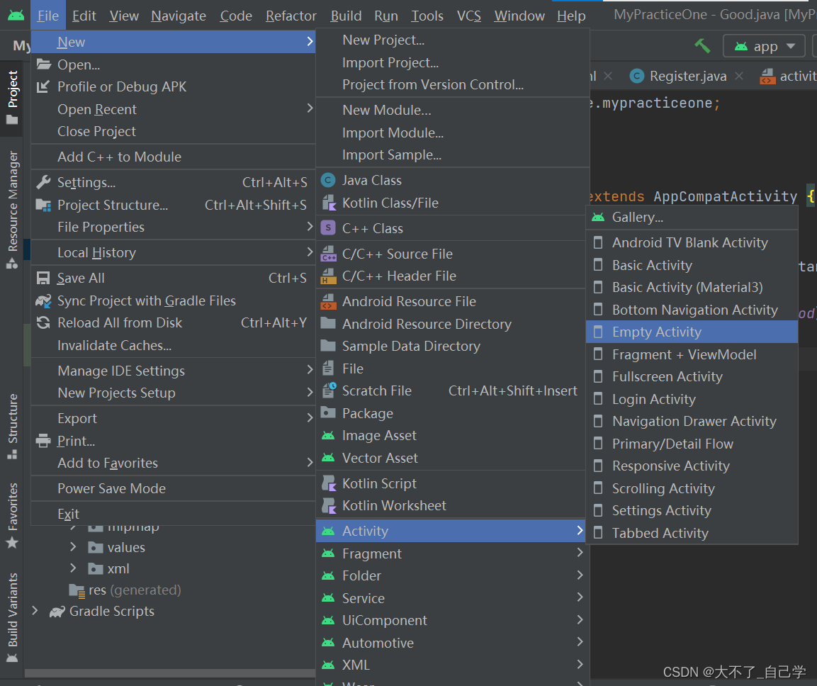 AndroidStudio基于Sqlite的登录注册（保姆级教程）_安卓实现登录注册功能,密码保存在sqlite-CSDN博客