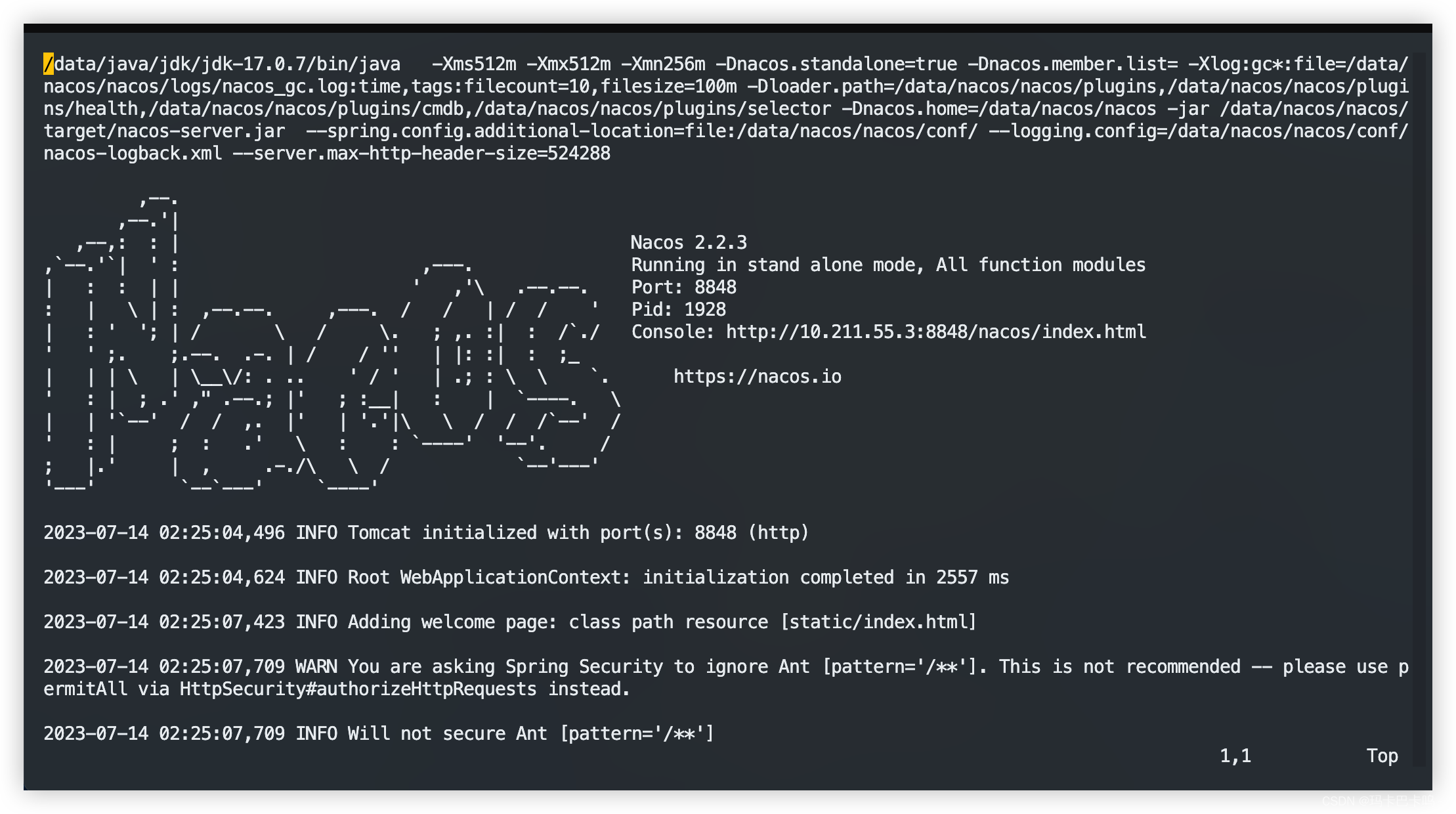 Linux CentOS8 aarch64 版本安装Nacos2.2.3_linux安装nacos-server-2.2.3.tar教程-CSDN博客