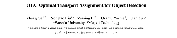 【目标检测】36、OTA: Optimal Transport Assignment for Object Detection-CSDN博客