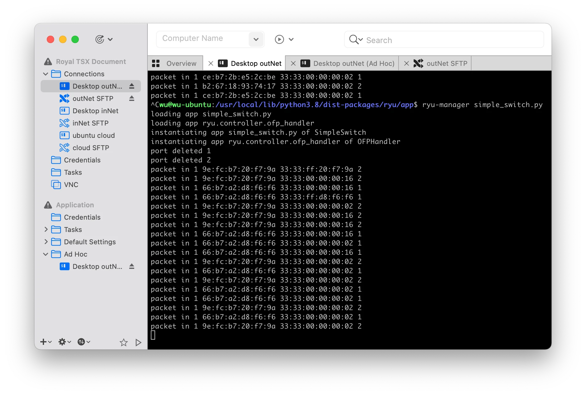SDN 环境配置及问题解决：Mininet + Ryu + OpenFlow 1.3 + Ubuntu 20.04_sdn 环境配置及问题解决:mininet + ryu + openflow ...