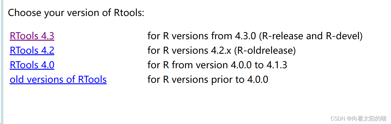 R报错：WARNING: Rtools is required to build R packages but is not currently installed. Please ...