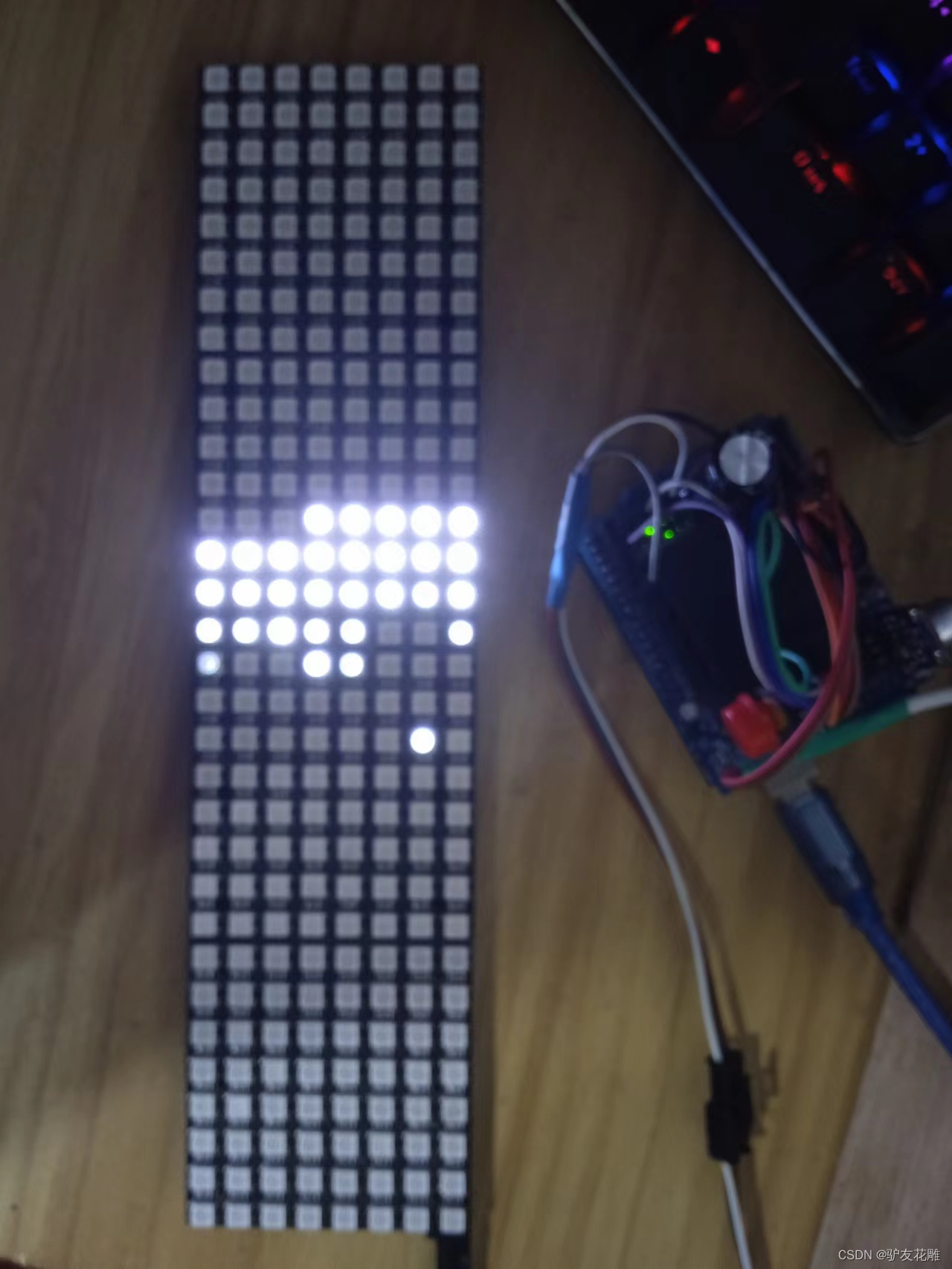 【雕爷学编程】arduino动手做（199） 8x32位ws2812b全彩屏模块8ws2812编程实例 Csdn博客