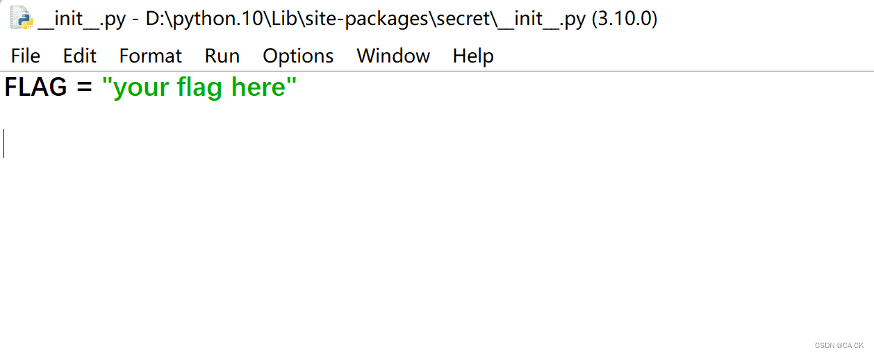 CTF相关之代码py报错 from secret import FLAG ImportError: cannot import name ‘FLAG‘ from ‘secret‘_cannot ...