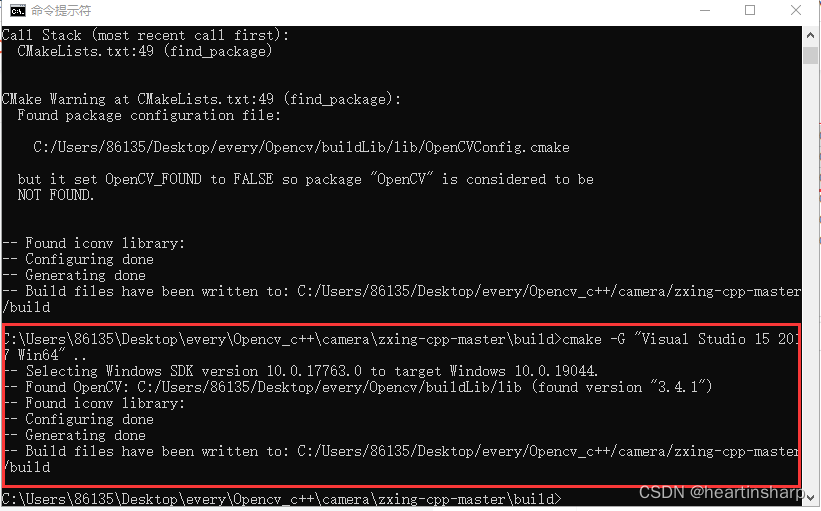 Win10 x64环境下基于VS2017和cmake-gui配置使用zxing以及opencv，并实现data metrix码的简单检测_data matrix检测-CSDN博客